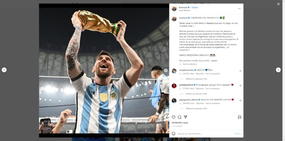 Le Post Instagram Le Plus Liké De Tous Les Temps! (décembre 2025)